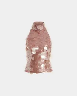 16Arlington 16Arlington Ula Sequin Halter Neck Top Rose Pink