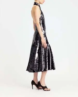 16Arlington Mika Sequin Midi Dress - Brown