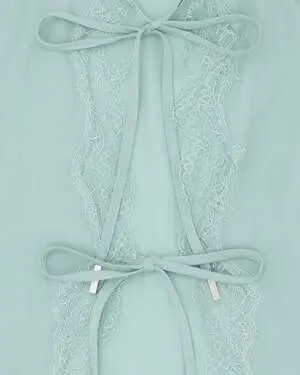 16Arlington Filipa Crinkled Satin Cardigan - Pale Green