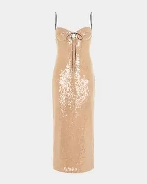 16Arlington Che Midi Dress - Nude