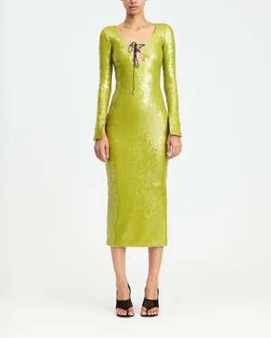 16Arlington Solaria Midi Dress - Green