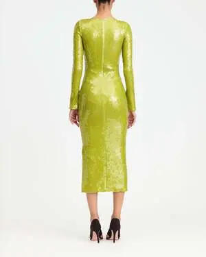 16Arlington Solaria Midi Dress - Green