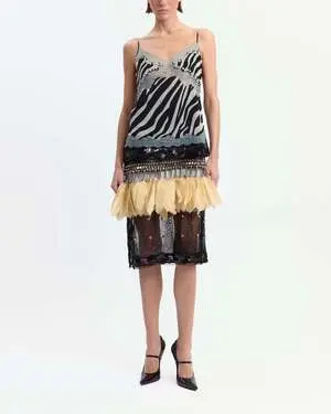 16Arlington Benedetta Midi Dress With Print And Crystal Embellishments