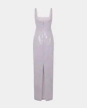 16Arlington Electra Gown Sequined Maxi Dress - Pale Lilac