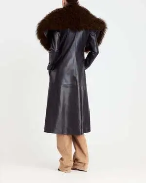 16Arlington Luisa Coat With Mongolian Shearling Collar
