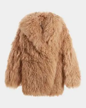 16Arlington Maryam Shearling Coat - Sand-colored