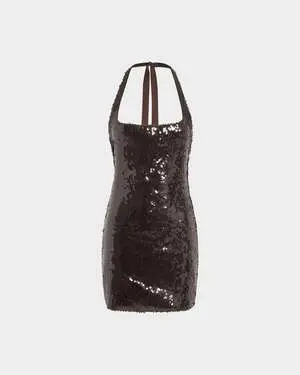 16Arlington 16Arlington Syre Mini Dress Dark Chocolate