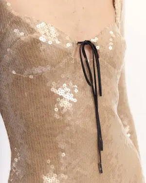 16Arlington Franca Sequin Mini Dress - Nude