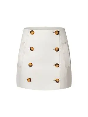 TIA DORRAINE Button Front Mini Skirt