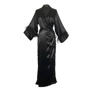 JENNAFER GRACE Marlene Wrap Dress In Obsidian Sheen