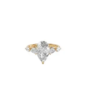 AYA FINE JEWELRY Ethically Grown Pear Diamond Engagement Ring