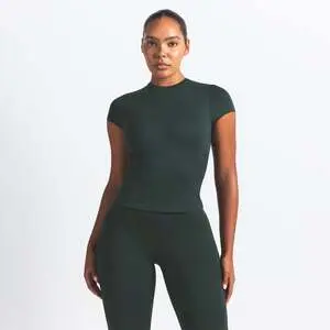 SKIMS Padded Baby T Shirt | Green | Medium | Nike Matte