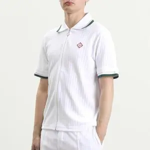 Casablanca Velour Zip Up Shirt