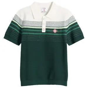 Casablanca Boucle Stripe Polo Shirt