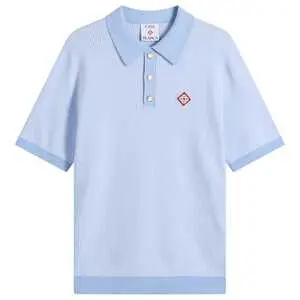 Casablanca Pinstripe Polo Shirt - Blue