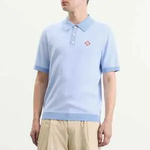 Casablanca Pinstripe Polo Shirt - Blue