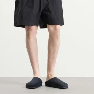 Studio Nicholson Nubuck Leather Slip-on Clogs - Ocean
