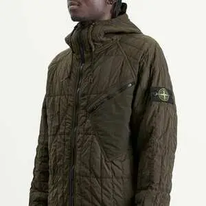 Stone Island Ultralight Nylon Quilted-tc Hooded Jacket