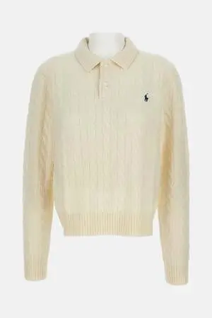 Polo Ralph Lauren Wool Blend Cable Knit Polo