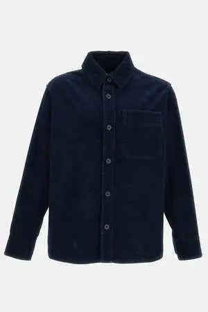 A.p.c. Basile Corduroy Velvet Overshirt - Blue