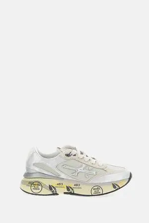 Premiata Technical Mesh And Laminated Leather Sneakers - Multicolor