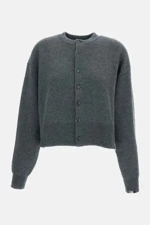 Extreme Cashmere N.170 Cardigan Chou In Stretch Cashmere-blend - Grigio