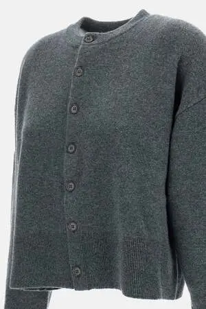 Extreme Cashmere N.170 Cardigan Chou In Stretch Cashmere-blend - Grigio
