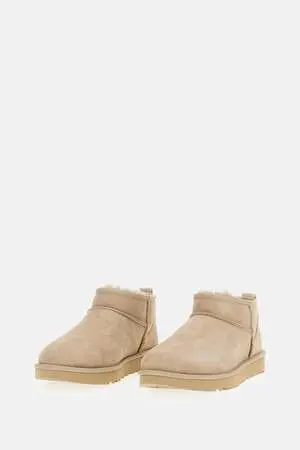 UGG Classic Ultra Mini Ankle Boots - Beige