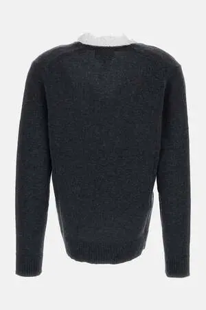 Loulou De Saison Leyla Cashmere Sweater With Lace Detail