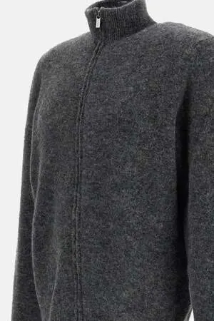 Barena Venezia Nembo Wool-blend High Neck Zip-up Sweater - Grigio