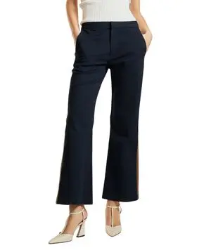 Cynthia Rowley Riley Side Stripe Cropped Flare Pants - Black