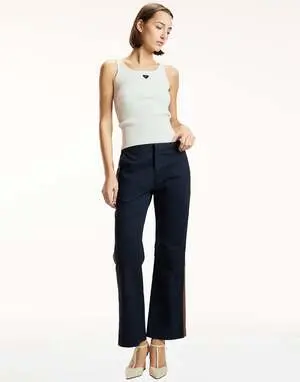Cynthia Rowley Riley Side Stripe Cropped Flare Pants - Navy