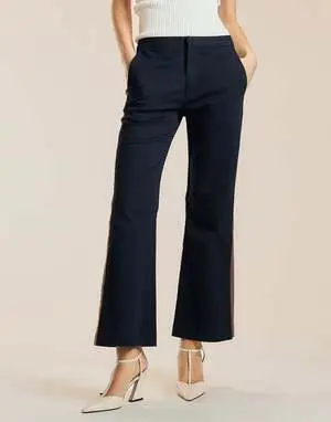 Cynthia Rowley Riley Side Stripe Cropped Flare Pants