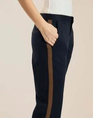 Cynthia Rowley Riley Side Stripe Cropped Flare Pants