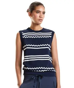 Cynthia Rowley Ziggy Knit Tank - Navy