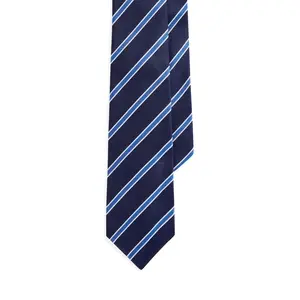 Ralph Lauren Striped Silk Repp Neck Tie - Navy/blue