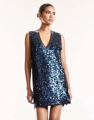 Cynthia Rowley Cynthia Rowley Blair Sequin Dress Blue