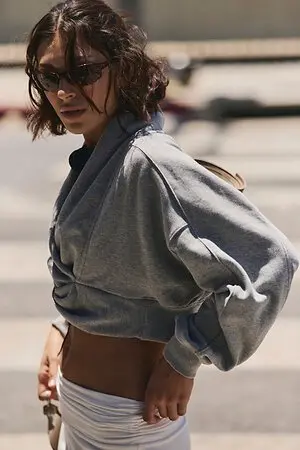 Free People Twist Front Pullover With V-neckline