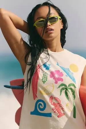 The Original Retro Brand Surf Graphic Muscle Tank