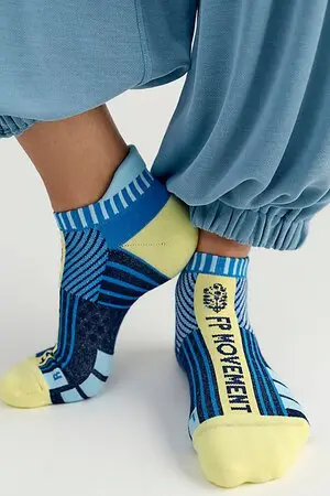 Free People Podium Tab Run Socks Blue Lemonade