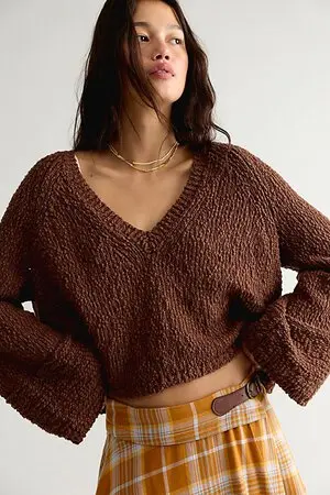 Free People Heartland Cotton Pullover - Emperador