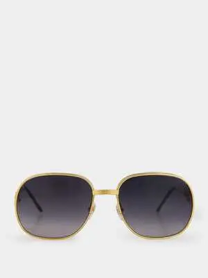 Casablanca Gradient Oval-frame Sunglasses - Gold