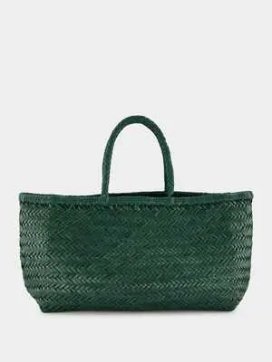 Dragon Diffusion Handwoven Leather Tote - Green