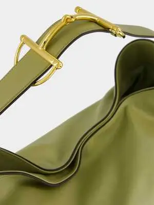Gucci Sage Leather Large Tote Bag