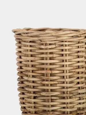 GOMMAIRE Natural Rattan Woven Basket Planter