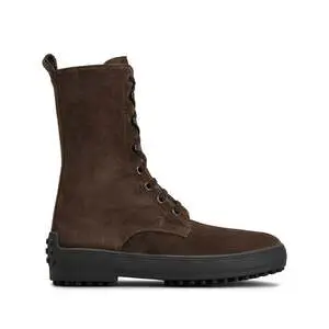 TOD'S Lace-up Suede Boots - Brown