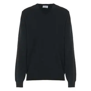 Malo Cashmere V-neck Sweater - Black