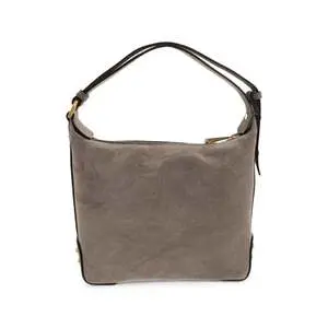 TOD'S Calf Suede Shoulder Bag With Gold-tone Stud Embellishment - Brown