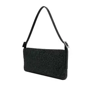Benedetta Bruzziches Rhinestone Embellished Shoulder Bag - Black