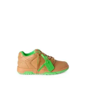 Off-White Low-top Trainers With Signature Details - Brown